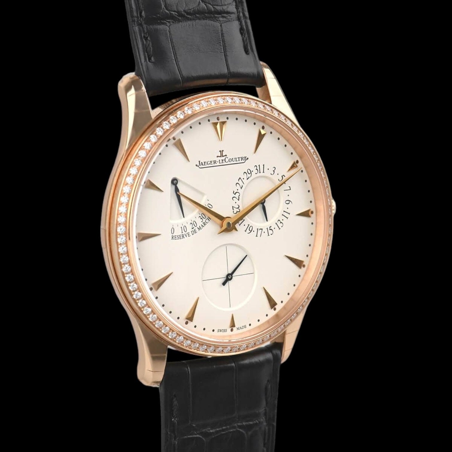 Jaeger-LeCoultre Master Grande Ultra Thin Silver Dial Diamond Bezel RG