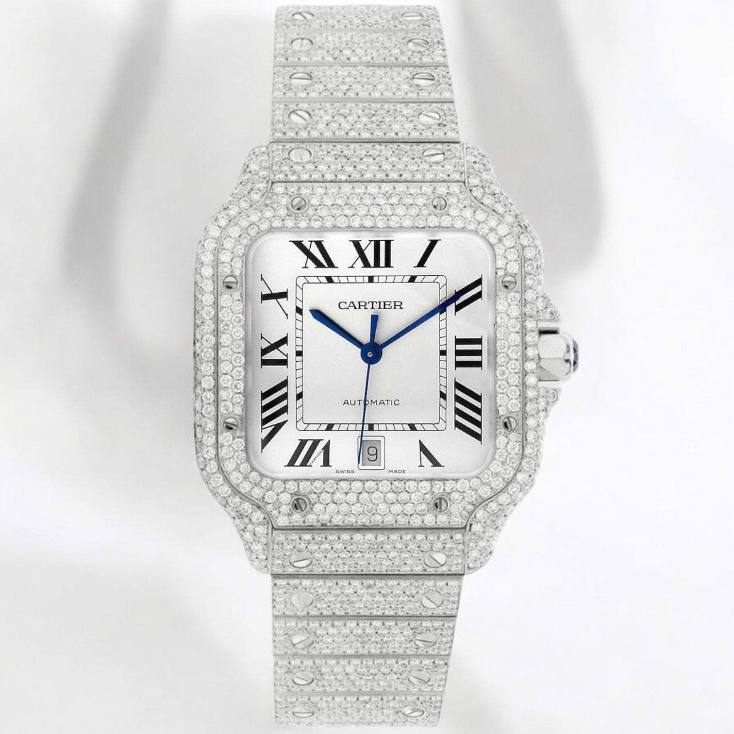 Cartier Santos De Cartier (Iced Out) WSSA0018