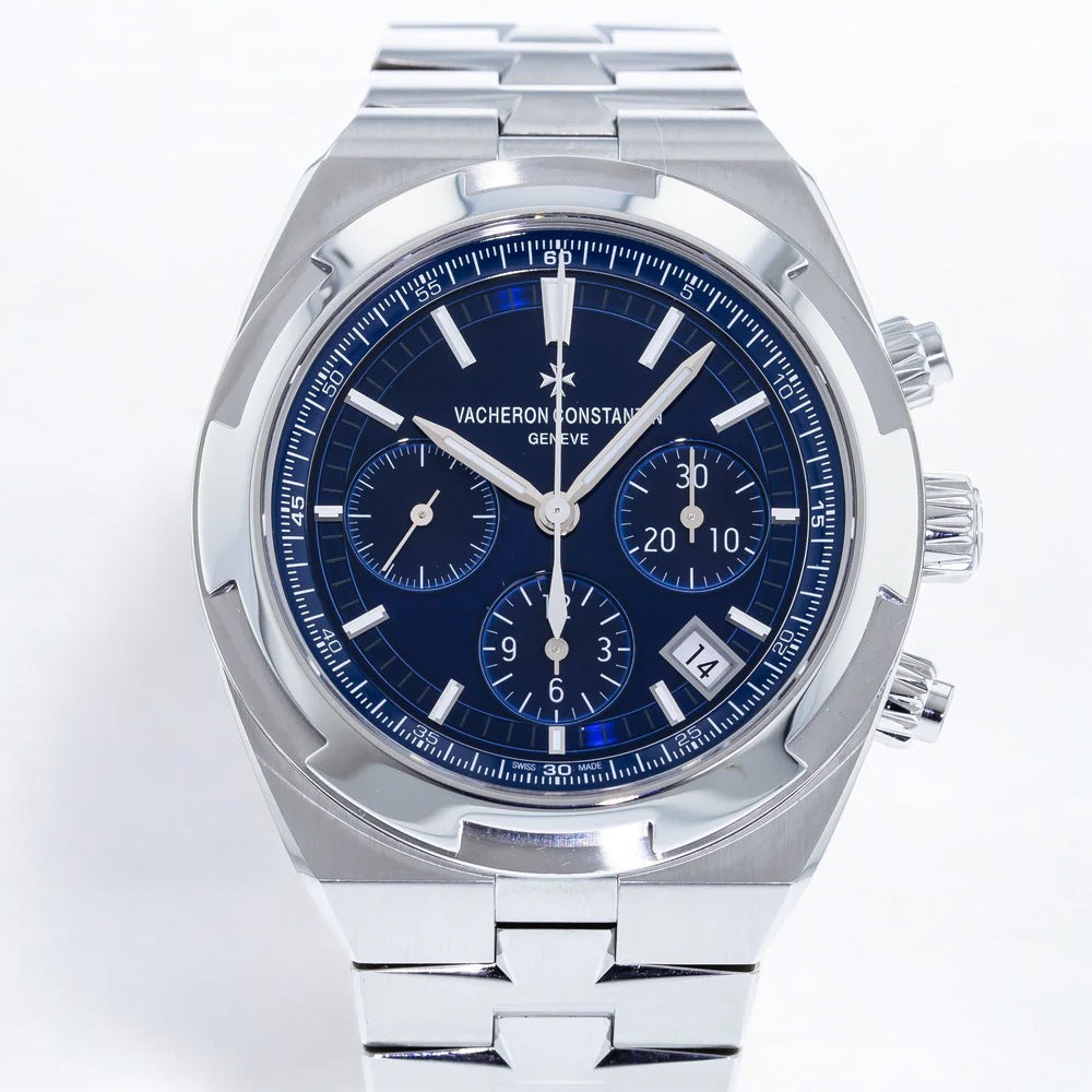 Vacheron Constantin Overseas Chronograph 5500V Blue Dial SS FULL SET ...