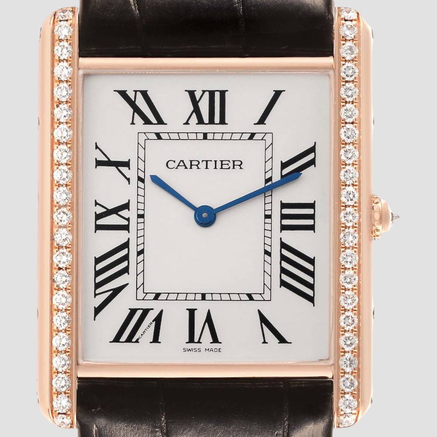 Cartier Tank Louis XL Rose Gold Diamond Mens Watch wt200005