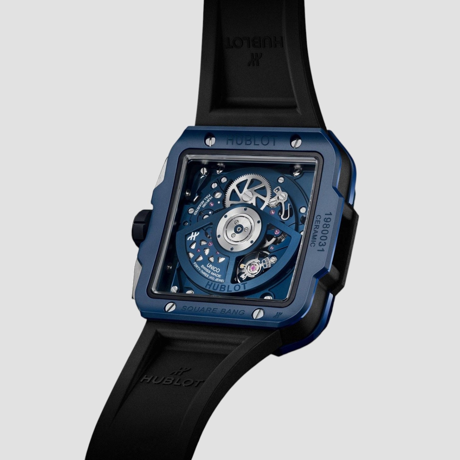 Hublot Square Bang Unico Blue Ceramic 42mm 821.EX.5170.RX