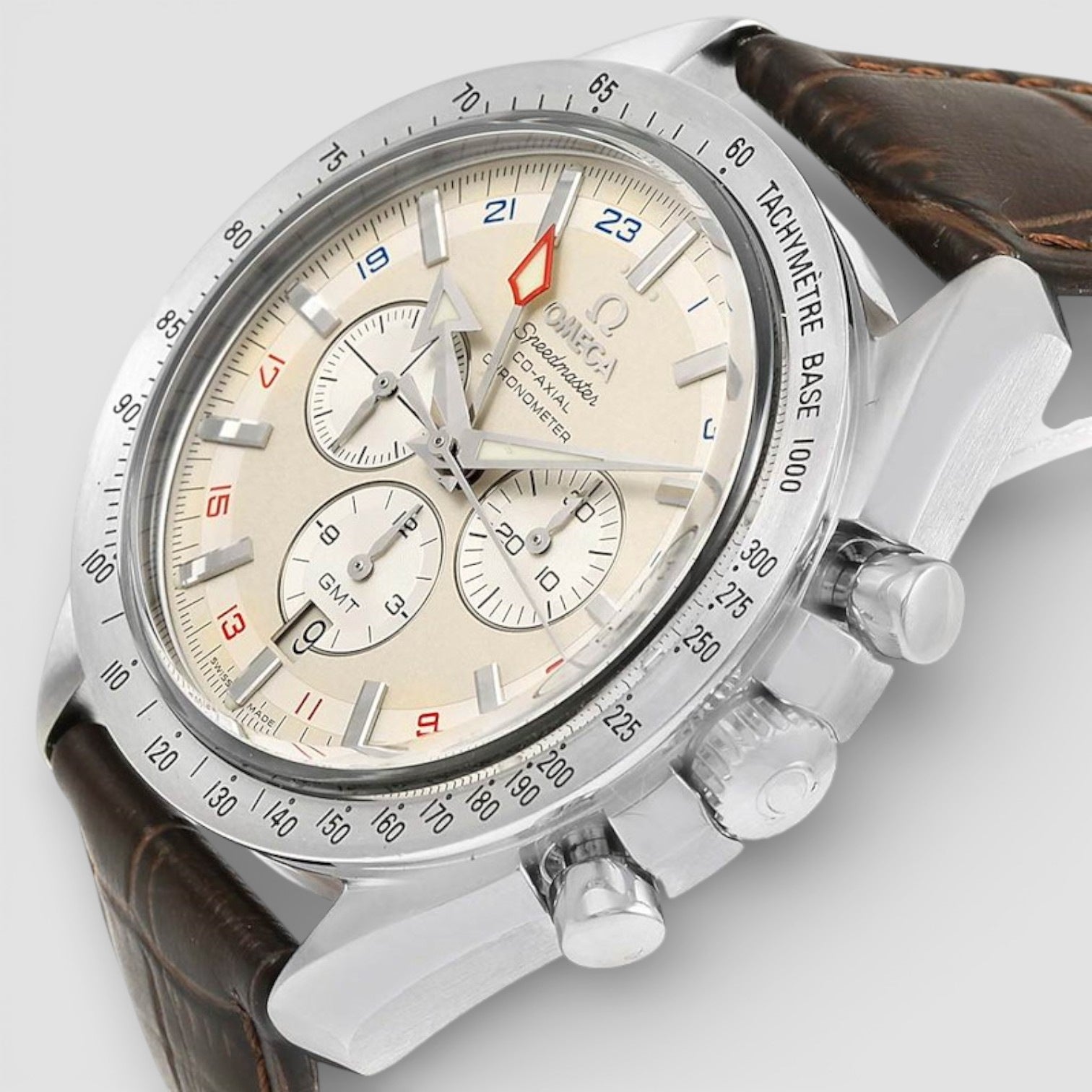 Omega Speedmaster Broad Arrow GMT Mens Watch 3881.30.37