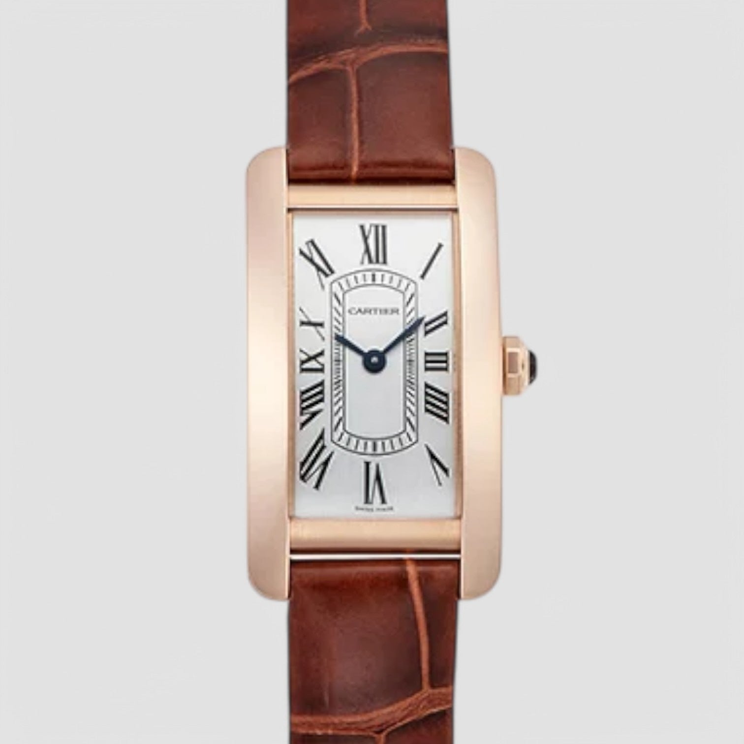 Cartier Tank Americaine Small Quartz Rose Gold Silver Dial WGTA0133