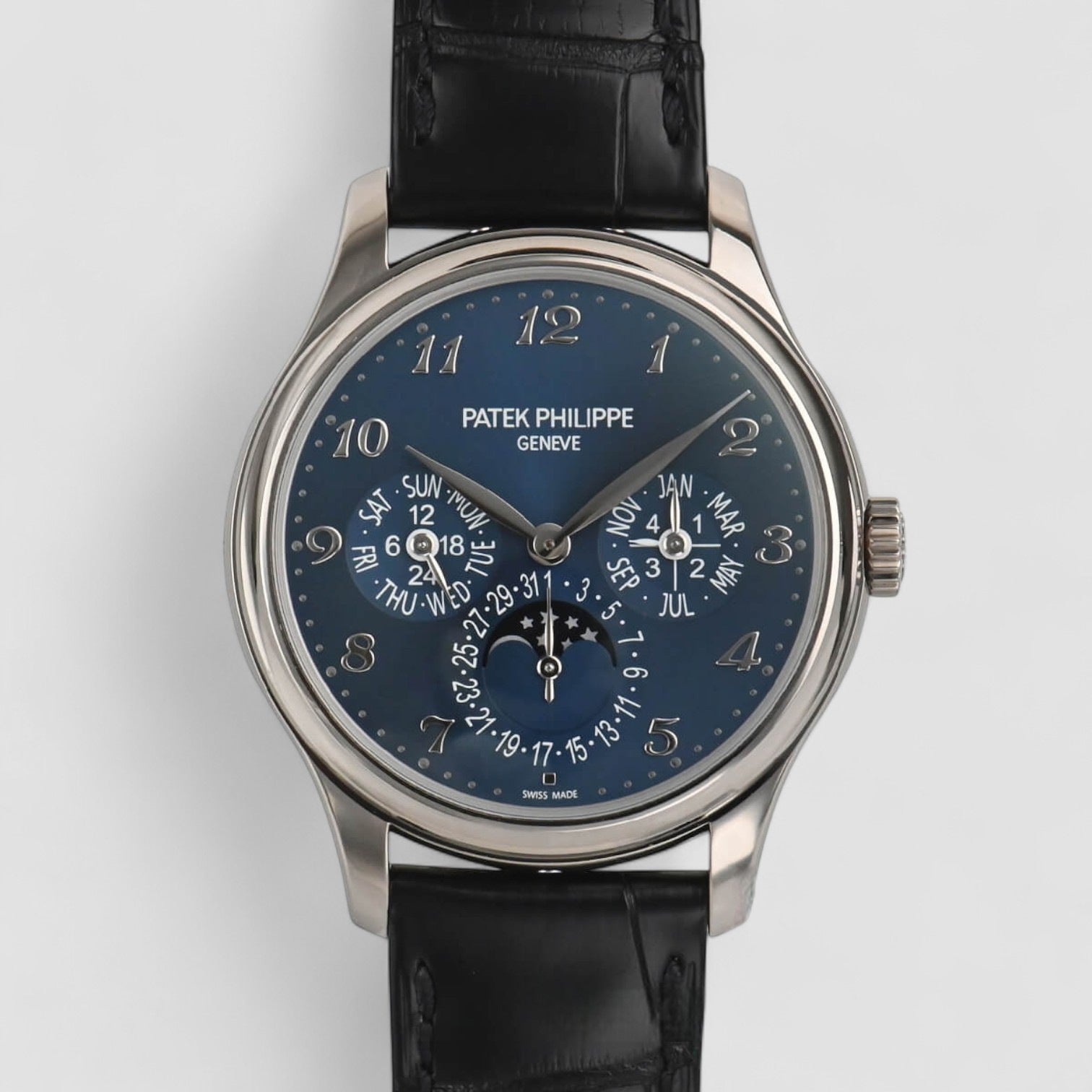 Patek Philippe Perpetual Calendar 18K White Gold / Blue Dial ref 5327G-001
