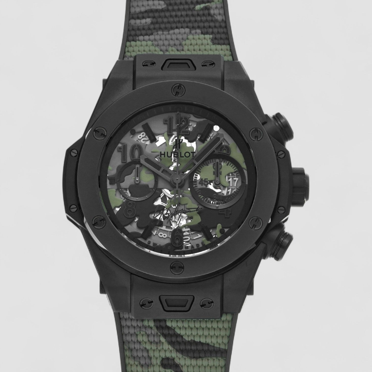 Hublot Big Bang Camo Yohji Yamamoto Chronograph Automatic Green Dial ...