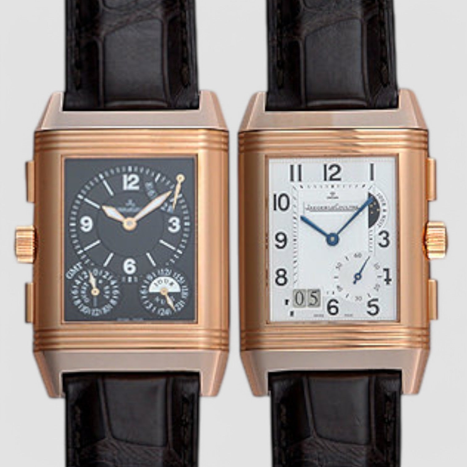 Jaeger-LeCoultre Grande Reverso GMT 18K Rose Gold / Deployant Q3022420
