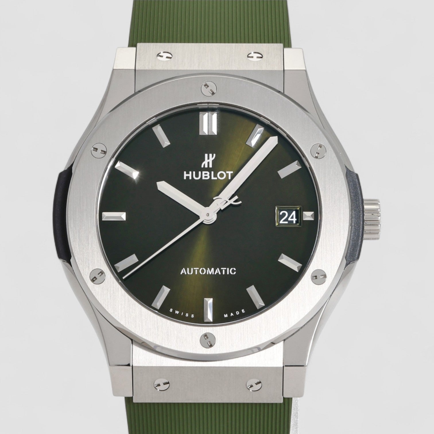 Hublot Classic Fusion Titanium Green Dial 38MM ref 511.NX.8970.LR